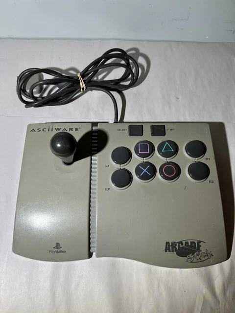 ASCIIWARE ASCII ARCADE Stick PlayStation 1 PS1 Controller 8160 Clean ...