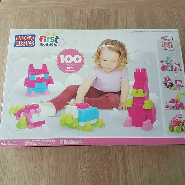 MEGA BLOKS FIRST Builders Big Building Blocks 100 Pieces Deluxe Boxed ...
