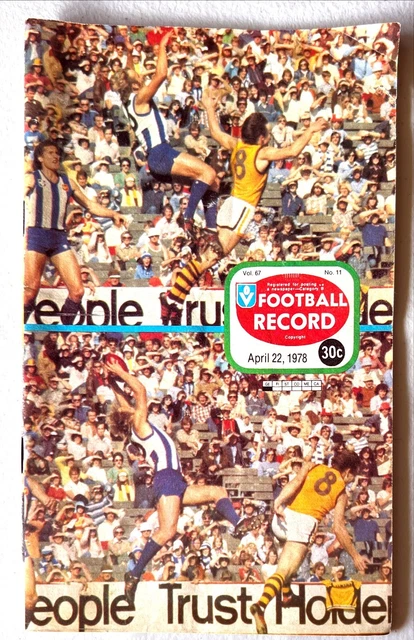 1978 GEELONG V Richmond Saturday April 22 Edition Vfl Footy Record $12. ...