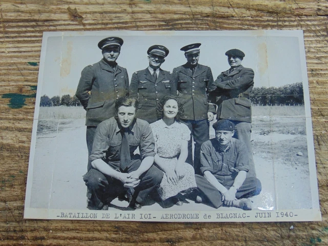 ANCIENNE PHOTO OFFICIERS BATAILLONS DE L'AIR 101 Aérodrome de BLAGNAC JUIN 1940 EUR 12,00 ...