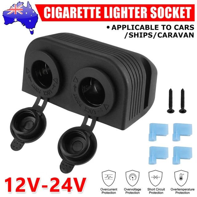 CIGARETTE LIGHTER 12V Socket 12 Volt Plug Double Adapter Outlet Power ...