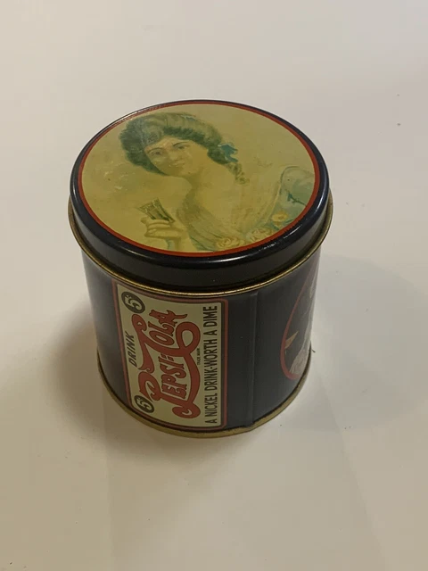PEPSI PEPSI-COLA TIN collectible memorabilia 5 cent the tin box company ...
