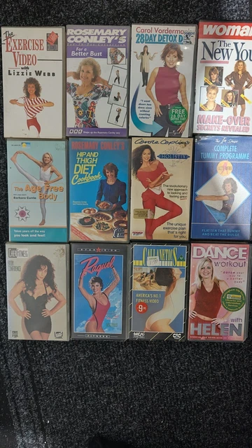 BUNDLE OF 12 Exercise Related VHS Tapes. Free UK Postage Lizzie Webb ...