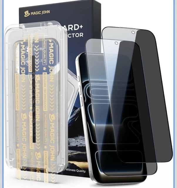 MAGIC JOHN 3RD Gen Upgraded for iPhone 17 Pro Privacy Screen Protector ...