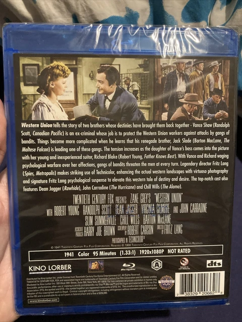 FRITZ LANG'S WESTERN Union (Blu-ray, 1941) Randolph Scott, Robert Young $40.00 - PicClick AU