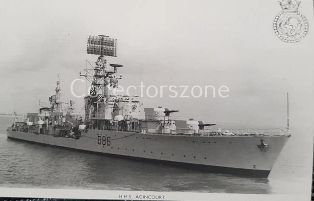 BRITISH ROYAL NAVY HMS AGINCOURT D86 Battle-class destroyer Photograph ...