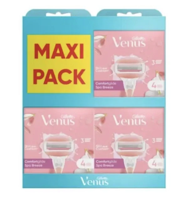 PACK 12 LAMES Gillette VENUS Comfortglide Spa Breeze Lot Recharges ...