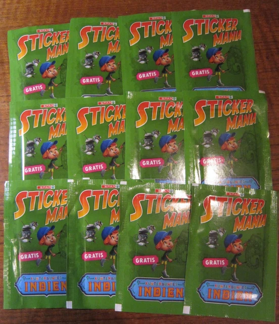 12 PACKUNGEN MIT je 5 Spar-Sammelsticker "Sticker Mania - Kunterbuntes ...