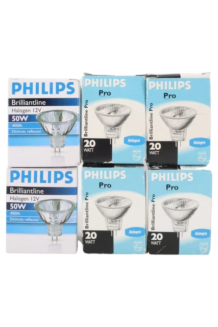 PHILIPS BRILLIANTLINE PRO 20W GU4 Halogen Spot Leuchtmittel £12.87 ...