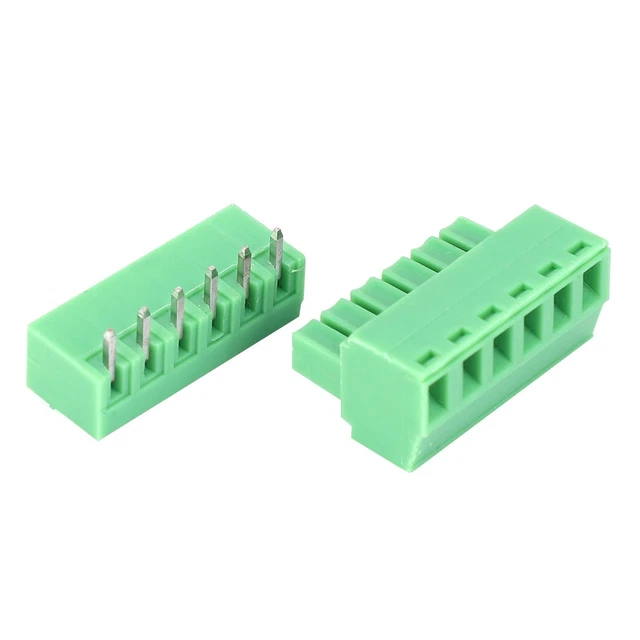 10 PAIRS 6-PIN Screw Terminal Block 15EDG 3.81mm Pitch Male Female ...