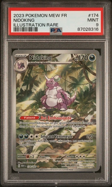 CARTE POKÉMON : Nidoking 174/165 - Psa 9 - 151 Ev3.5 EUR 44,90 - PicClick FR