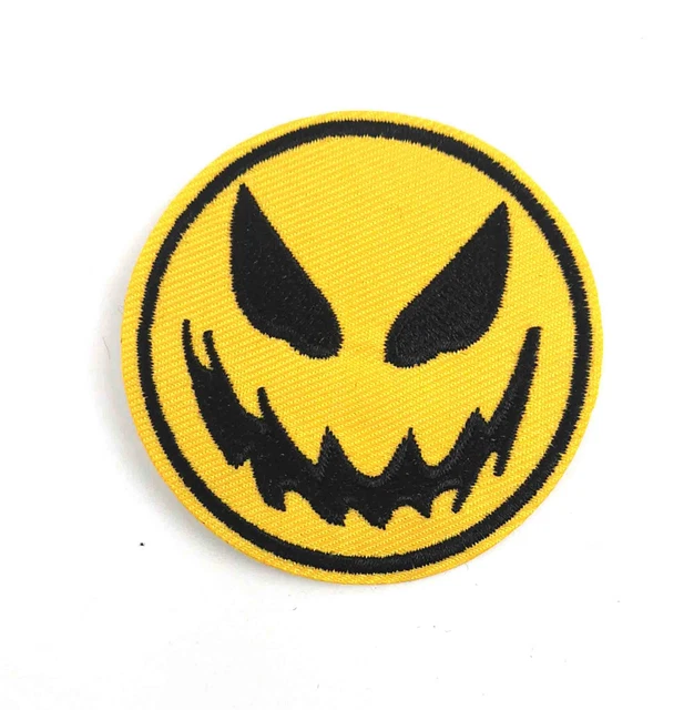 SMILEY VISAGE EMOJI émoticône jaune - fer sur applique/brodé patch 2631 EUR 3,58 - PicClick FR