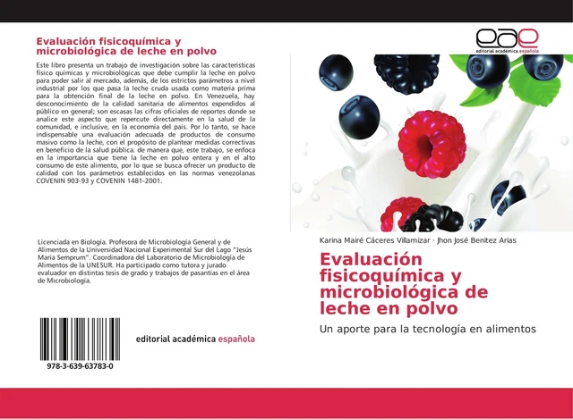 EVALUACIÓN FISICOQUÍMICA Y microbiológica de leche en polvo Villamizar (u. a.) EUR 33,79 ...