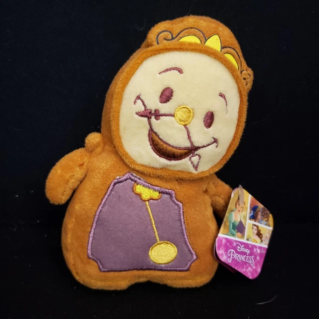 DISNEY BEAUTY AND the Beast Cogsworth Big Ben 5" Plush Toy Vintage $8. ...