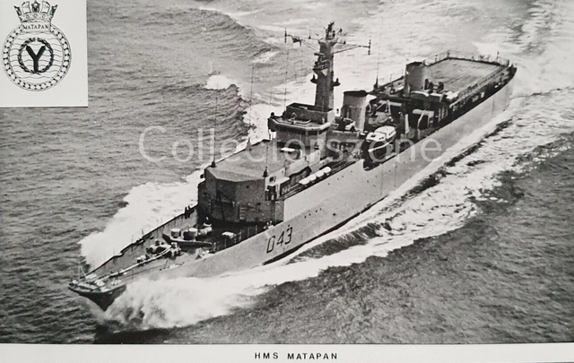 BRITISH ROYAL NAVY HMS Matapan D43 Battle-class Destroyer Photograph 5 ...