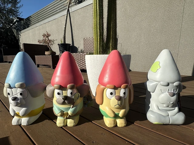 BLUEY GNOMES HUSBAND Hammerbarn Bunnings Limited Edition Set $200.00 ...