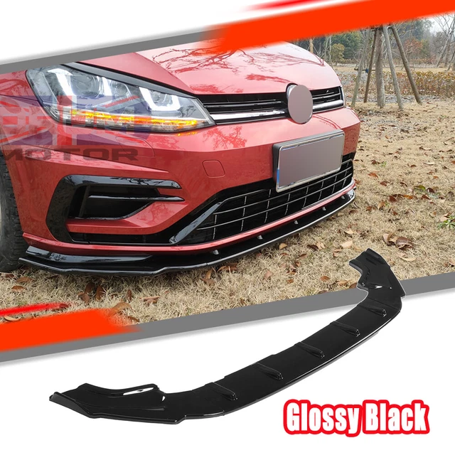 FOR VW GOLF MK7 MK7.5 R R-Line Gloss Black Front Splitter Spoiler Lip ...
