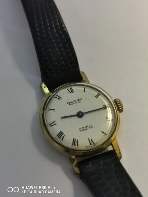 RARE VINTAGE FELICITAS NEUCHATEL watch. Spares and repairs. Not working ...