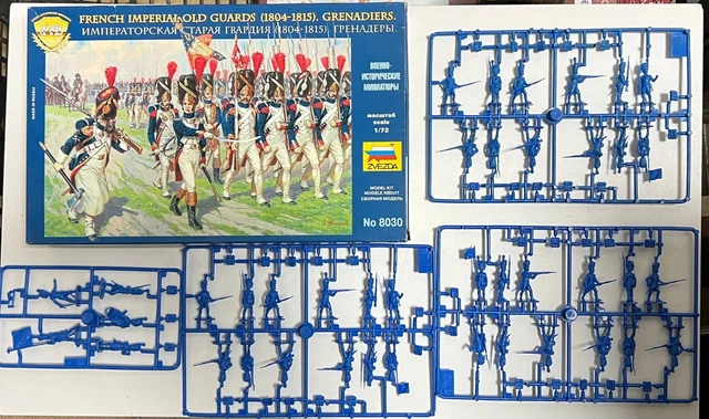 ZVEZDA 1:72 SOLDATINI Da Colorare French Imperial Old Guards 1804-1815 ...