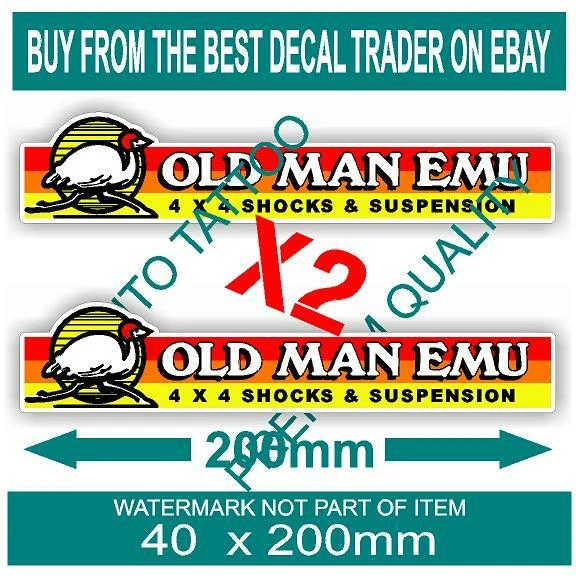 OLD MAN EMU Off Road Decal Sticker Off Road 4Wd Toolbox Car Truck Ute ...