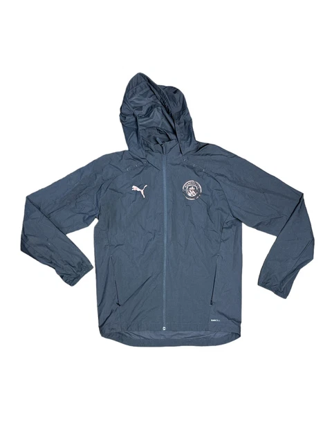 MANCHESTER CITY PUMA Football Jacket Waterproof Coat Training Mens ...