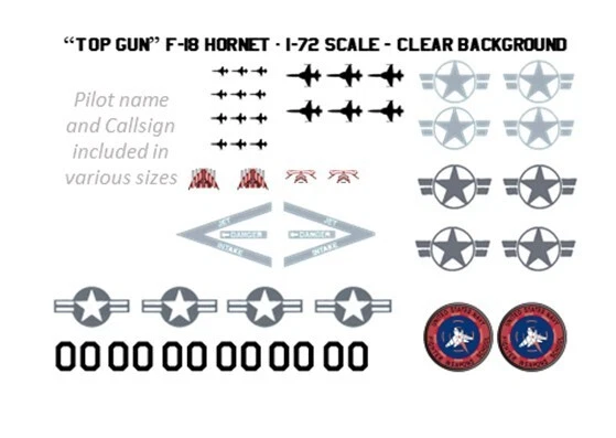 1:72 “TOP GUN Maverick” F/A-18 Hornet Conversion Decals £6.00 - PicClick UK