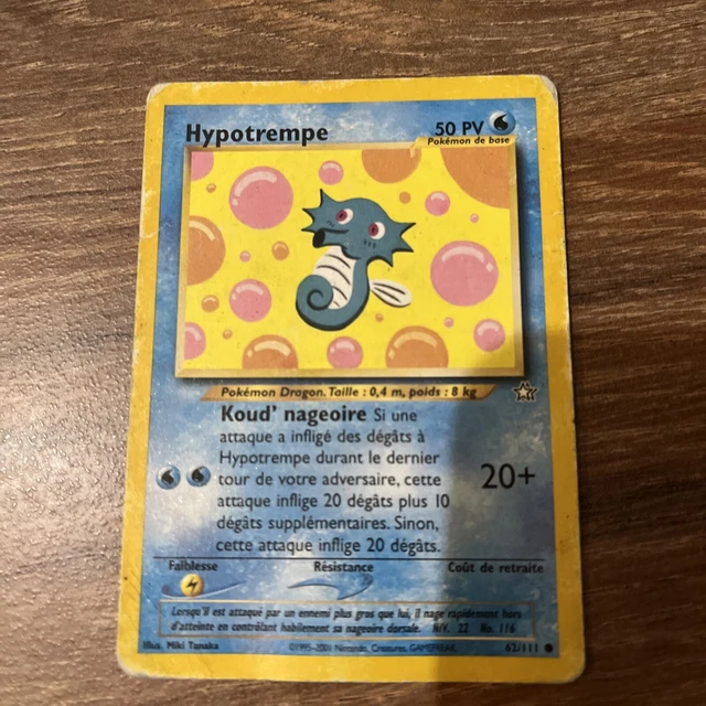 CARTE POKÉMON HYPOTREMPE 62/111 Neo Genesis Français EUR 1,00 - PicClick FR