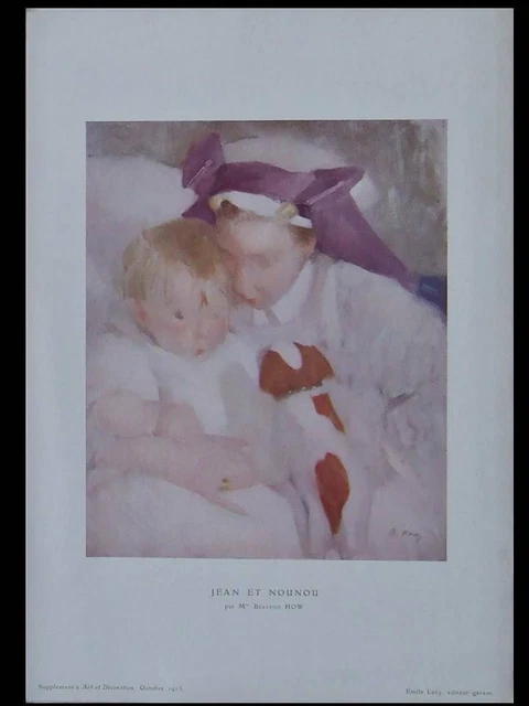 PORTRAIT, BEATRICE HOW - Planche 1913 - EUR 27,90 - PicClick FR