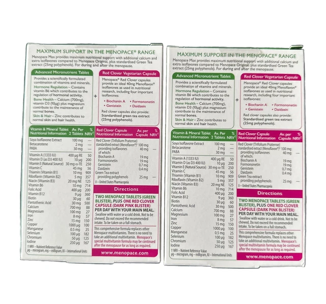2 X VITABIOTICS Menopace Max Tablets/Capsule -Pack of 84 BB:04/26 £30. ...