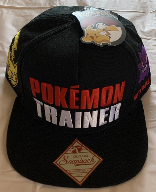 POKEMON TRAINER HAT Cap Team Rocket Pikachu Gengar Meowth 2017 Nintendo ...