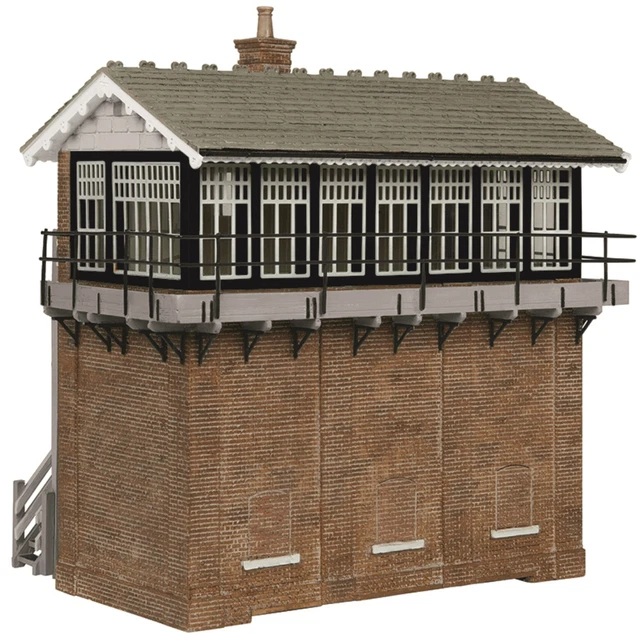 BACHMANN OO GAUGE Scenecraft Signal Box March East Junction Grey ...
