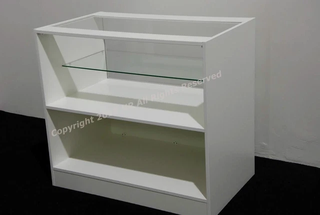 GLASS SHOP COUNTER shop fittings retail shelving register stand Rmu ...