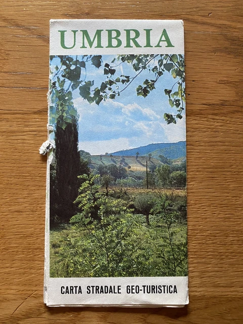 UMBRIA MAP VINTAGE Folded Tourist Map 1965 £2.99 - PicClick UK