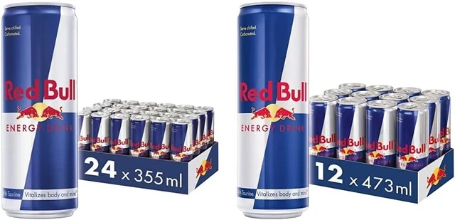 RED BULL ENERGY Drink (24 Pack) 355 ml & (Pack 12) 473 ml Total (Pack ...