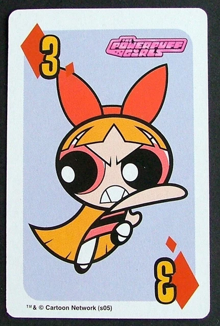 1 X PLAYING card single swap Cartoon Network The Powerpuff Girls 3 of ...