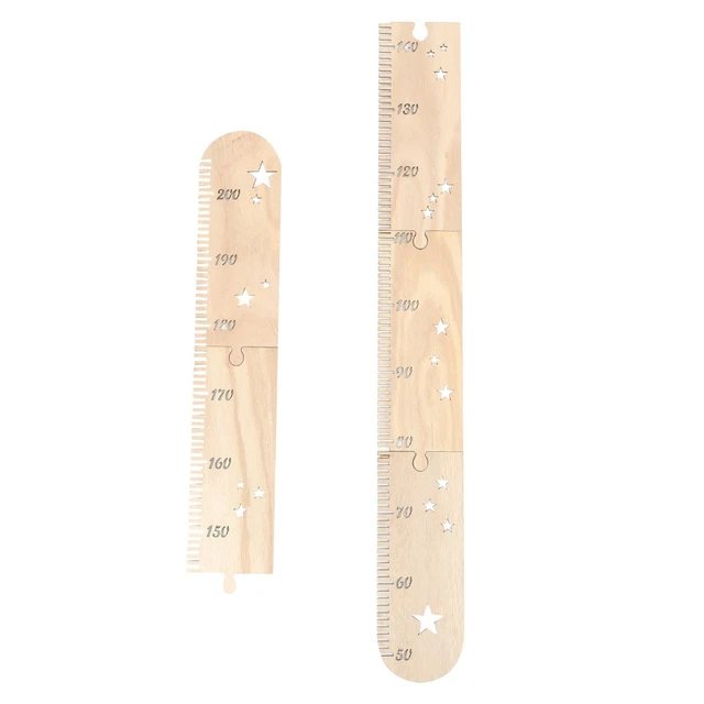 WOODEN HEIGHT RULER Child Baby Chart for Boys Measuring Wall Growth ...