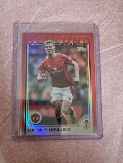 TOPPS FLAGSHIP EDITION 2024-25 Rasmus Hojlund Manchester United 1/5 SSP ...