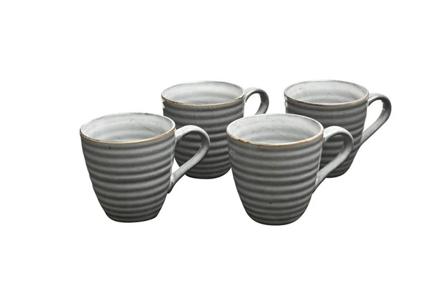 SET OF 4X Coffee Culture Reactive 355ml Ceramic Hot Cold Drink Coffee ...