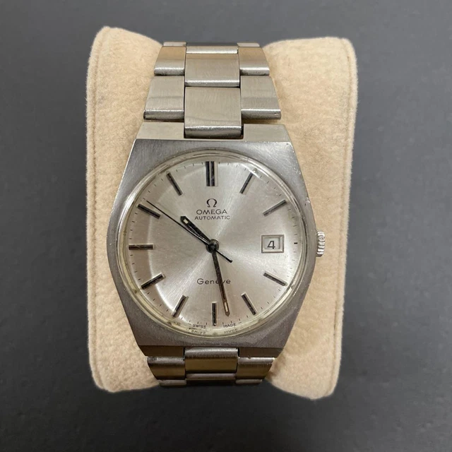 OROLOGIO OMEGA GENEVE Cal.1481 Data Argento Automatico Vintage 35mm ...