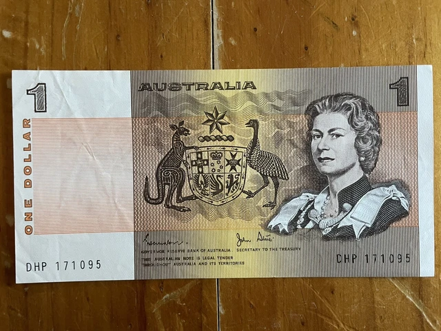 1983 👑 QUEEN Elizabeth II 👑 Australian Banknote $1 one dollar ...