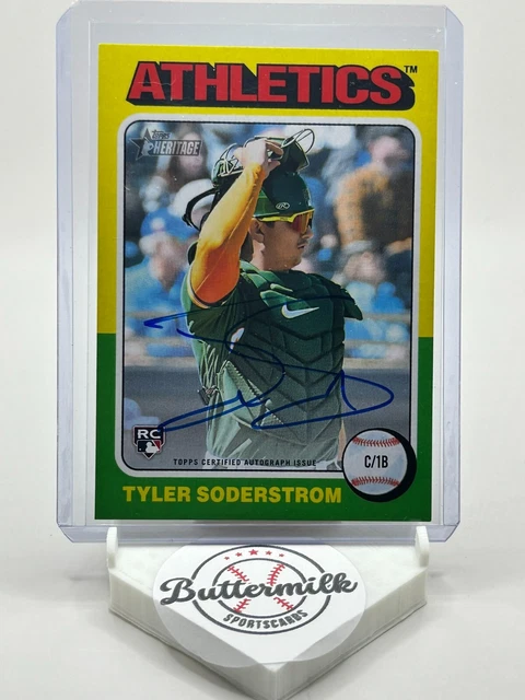 2024 TOPPS HERITAGE Tyler Soderstrom Real One Rookie Auto ROA-TSO ...