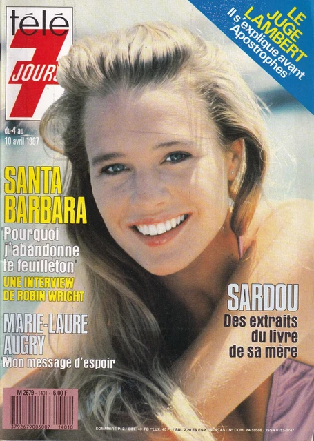 TÉLÉ 7 JOURS N° 1401/1987 - Santa Barbara R. Wright Sardou Juge Lambert De Suza EUR 12,95 ...