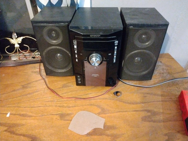 SHARP XL-DK257N MICRO Component Stereo Shelf System & 2 Speakers $4.00 ...