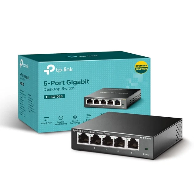 TP-LINK TL-SG105S 5 Port Gigabit Ethernet Network Switch Ethernet Splitter Hub £22.99 - PicClick UK