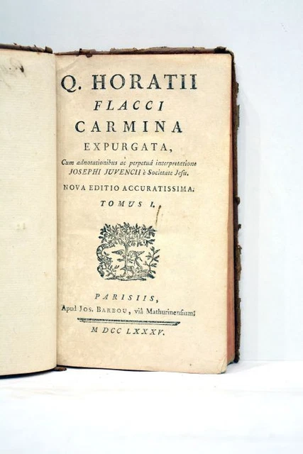 LIVRE ANCIEN HORACE Carmina Expurgata Poesie Latine 1785 EUR 40,00 ...