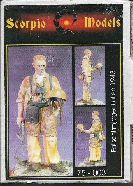 SCORPIO MODELS ITALIAN Fallschirmjager Para WW2 Unpainted 75mm Figure ...