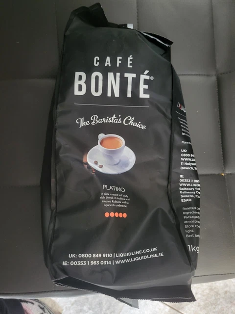 CAFE BONTE PLATINO Coffee beans 1kg Liquidline £12.00 - PicClick UK