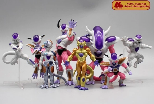 ANIME DRAGON BALL Z Frieza All Final Forms Gold 8Pcs set Figure action ...