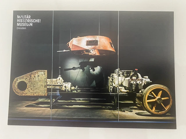 POSTKARTE MILITÄRHISTORISCHES MUSEUM Dresden - Panzer vmtl. WW1 Erster ...