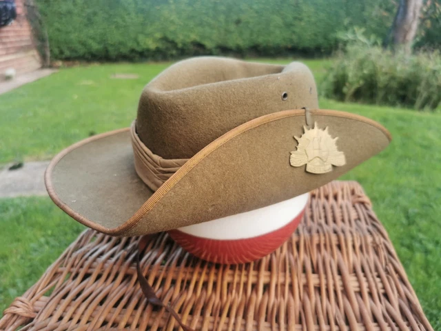 AUSTRALIAN ARMY KHAKI BROWN SLOUCH HAT - WW1 WW2 - John Bardsley & Sons ...